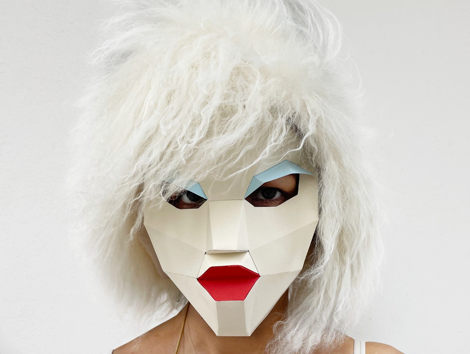Doll Half Mask Facemask Masking Paper Craft Template - Etsy