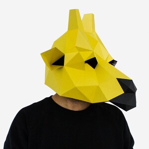 DIY Giraffe Mask, 3D Paper Craft Template, Halloween Mask, Printable ...