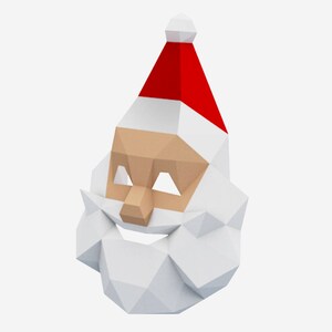 Set of 3 Christmas Masks, Christmas Costumes, DIY Christmas Gift, Santa ...