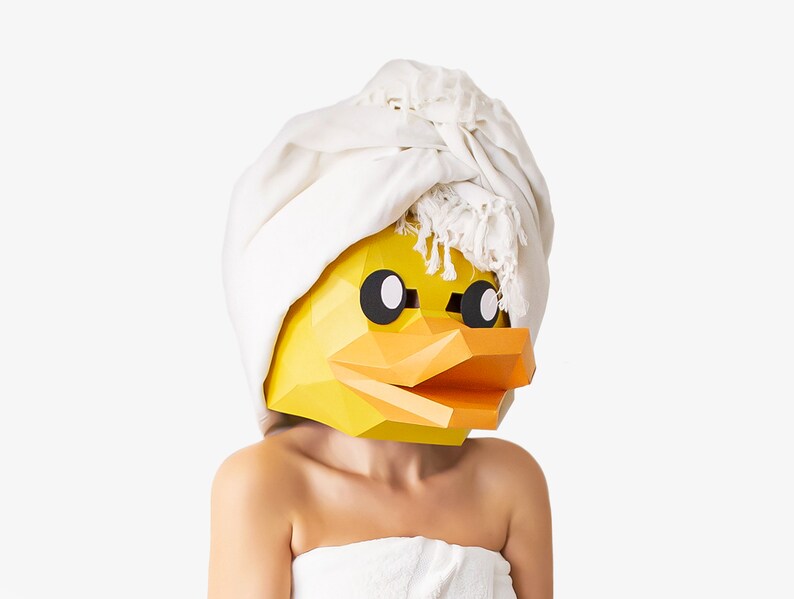 Rubber Duck Mask Duck Costume DIY Printable Halloween Mask - Etsy
