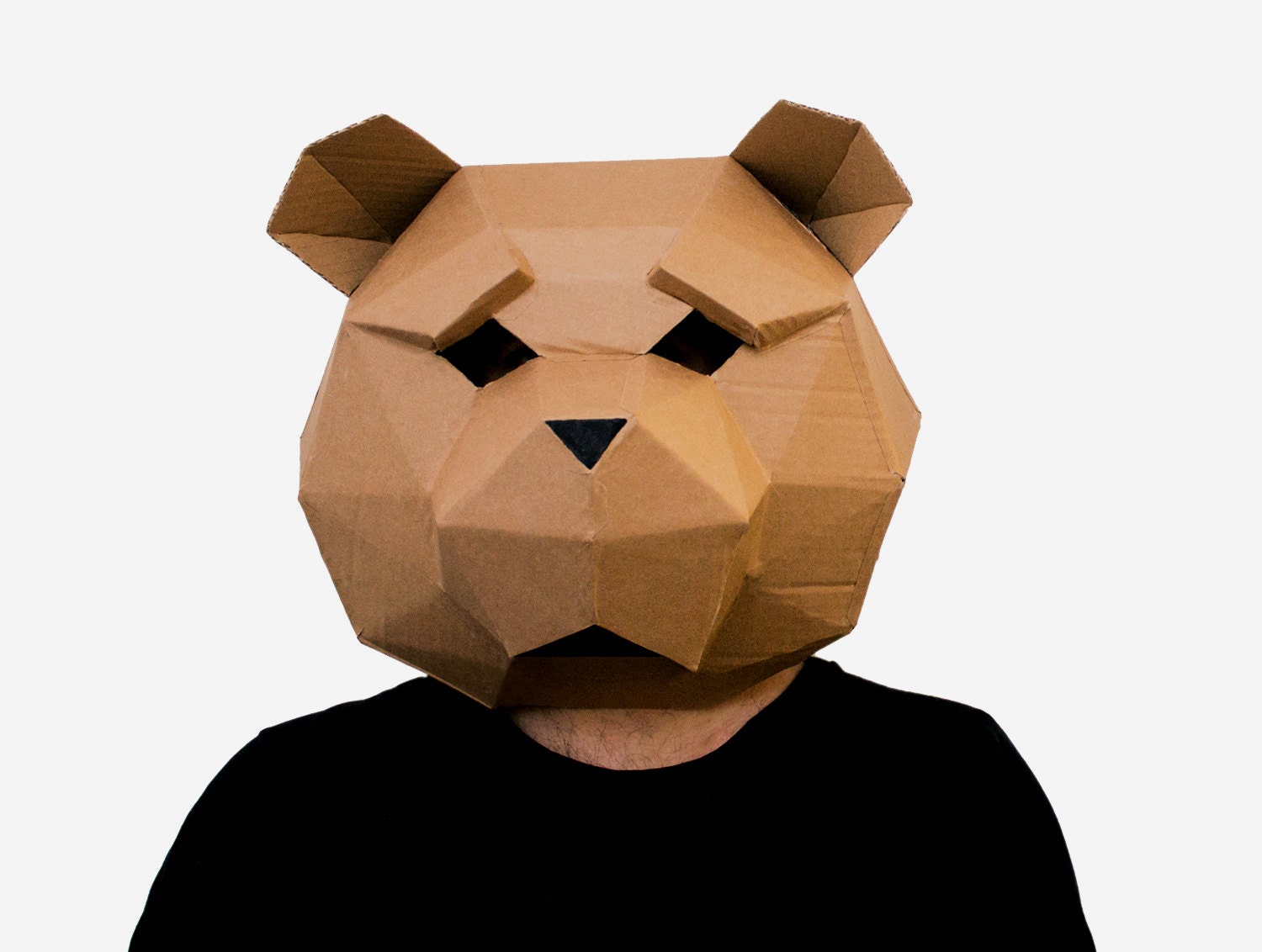 Teddy Bear Mask Paper Craft Template Halloween Mask - Etsy Australia