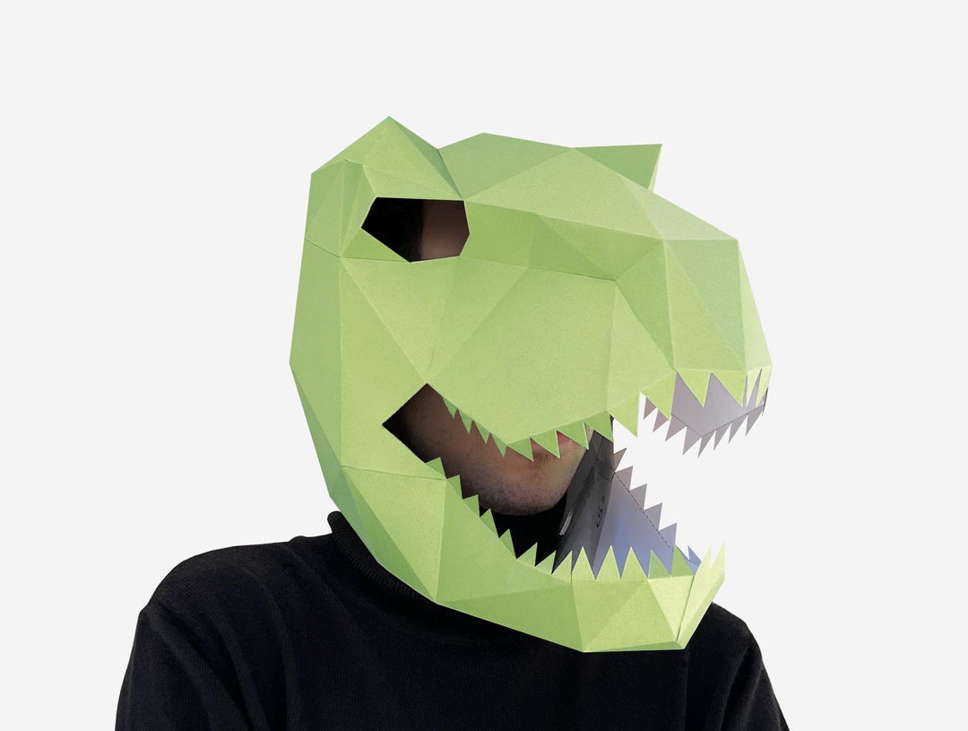 Velociraptor Mask, Raptor Cosplay, 3D Paper Craft, Halloween Mask ...