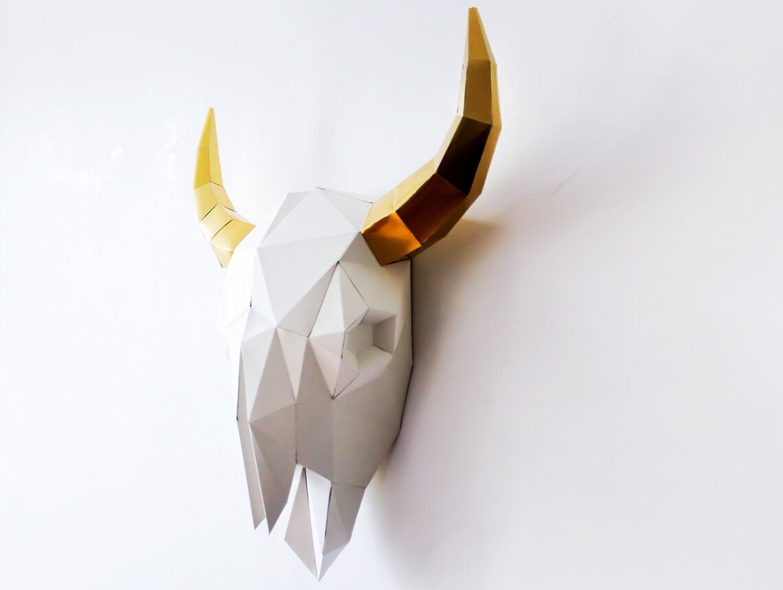 Bison Papercraft 3D Paper Craft Bison Sculpture DIY 3D - Etsy Australia