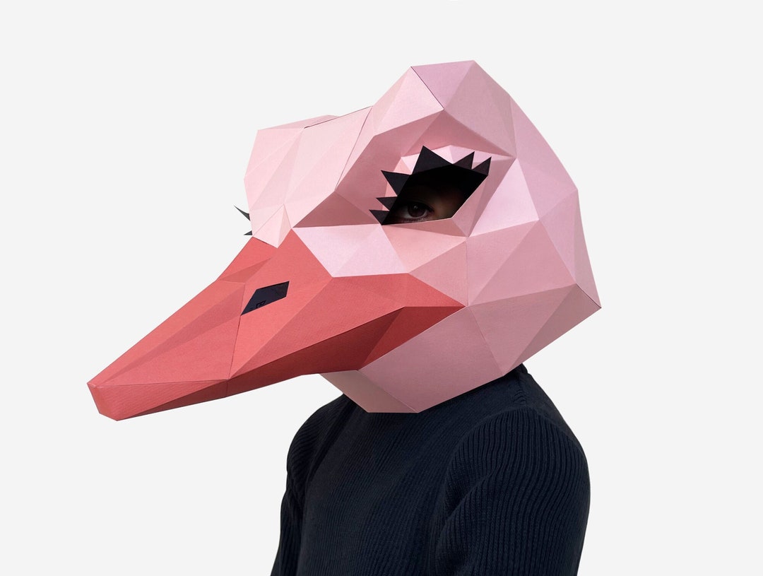 Printable Bird Mask, Ostrich Mask DIY Costume for Kids and Adults ...