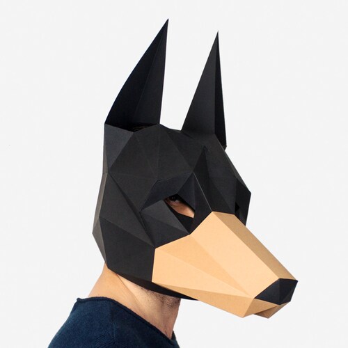 Dog Mask Doberman DIY Printable Animal Mask Instant Pdf | Etsy
