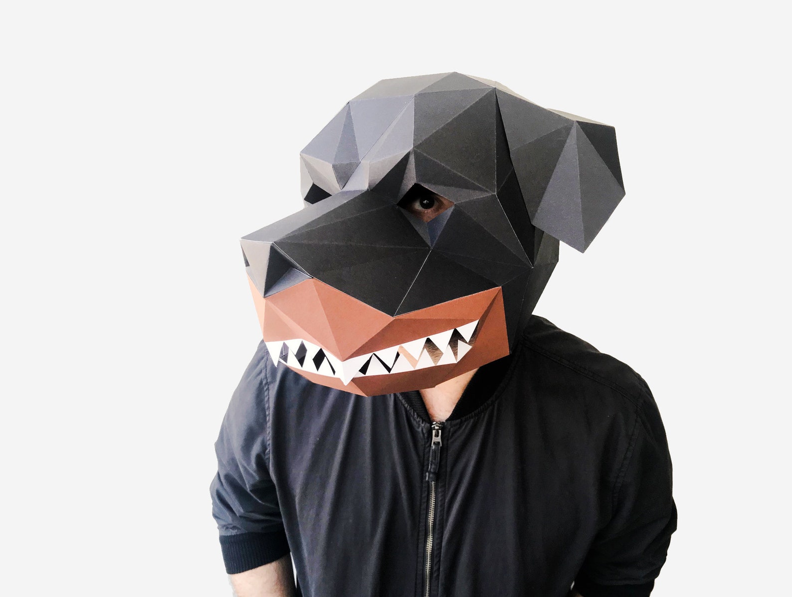DIY Rottweiler Dog Paper Mask Paper Craft Template Dog Mask - Etsy