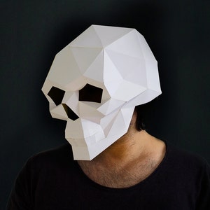 DIY Low Poly Skull Mask, Printable Paper Craft (PDF Download) - Etsy