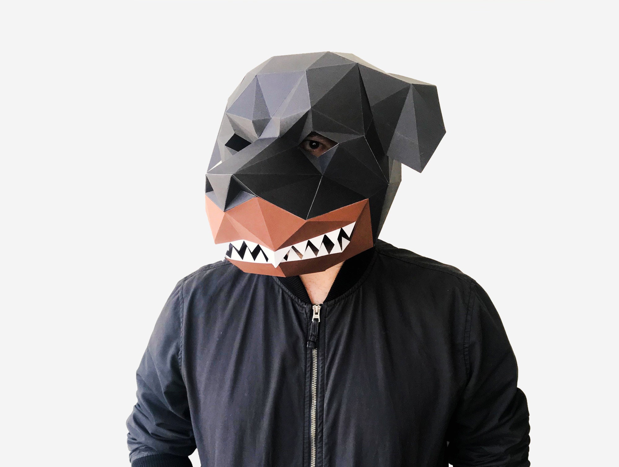 DIY Rottweiler Dog Paper Mask Paper Craft Template Dog Mask - Etsy