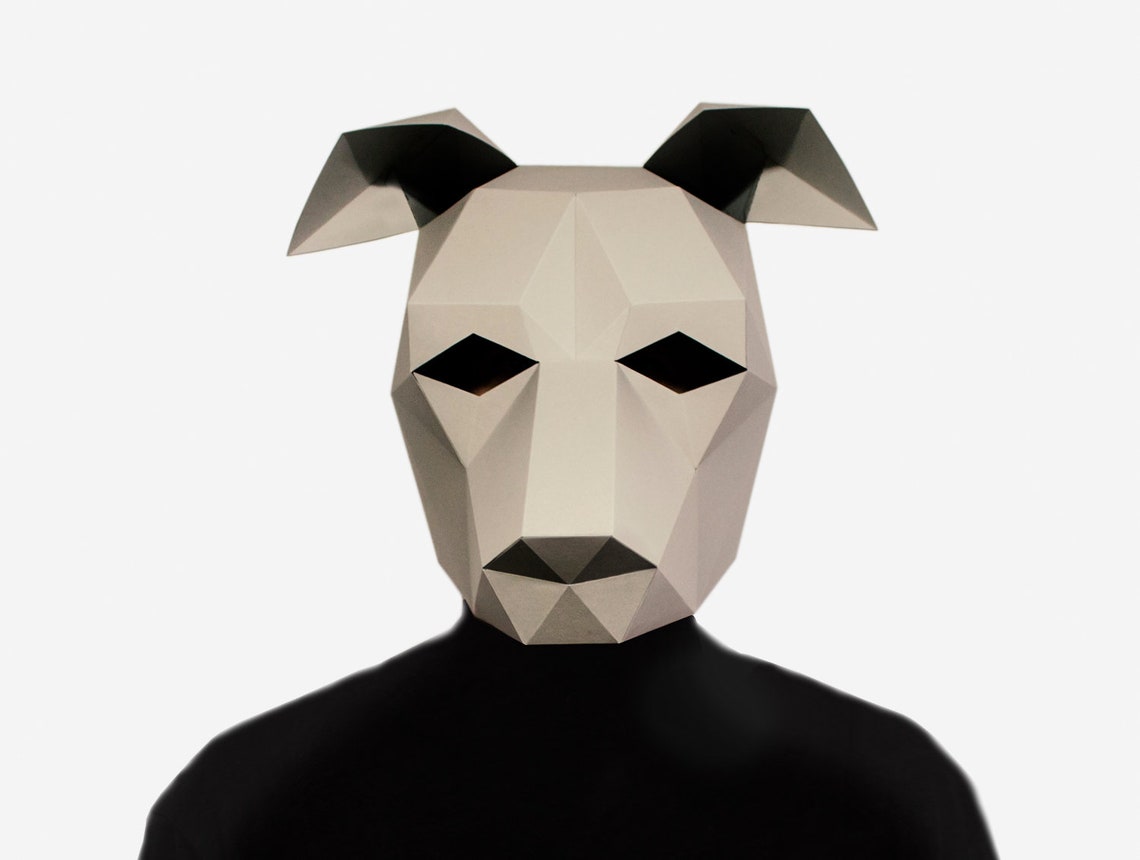 Dog Pack Costume Mask DIY Printable Animal Head Instant Pdf | Etsy