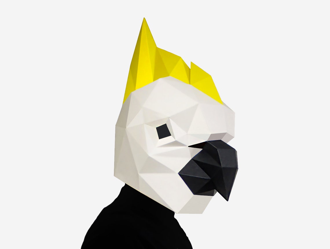 DIY Cockatoo Mask Bird Mask Halloween Mask Paper Craft - Etsy Canada