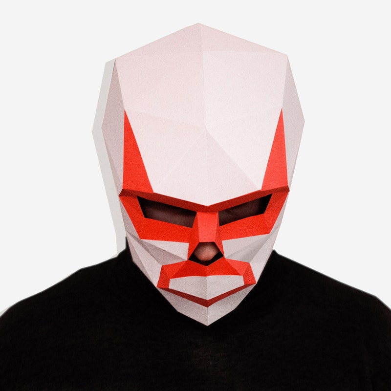 Luchador Mask Template - Etsy