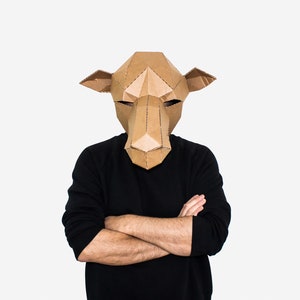 DIY Camel Mask, Paper Craft Template, Halloween Mask, Printable Animal ...