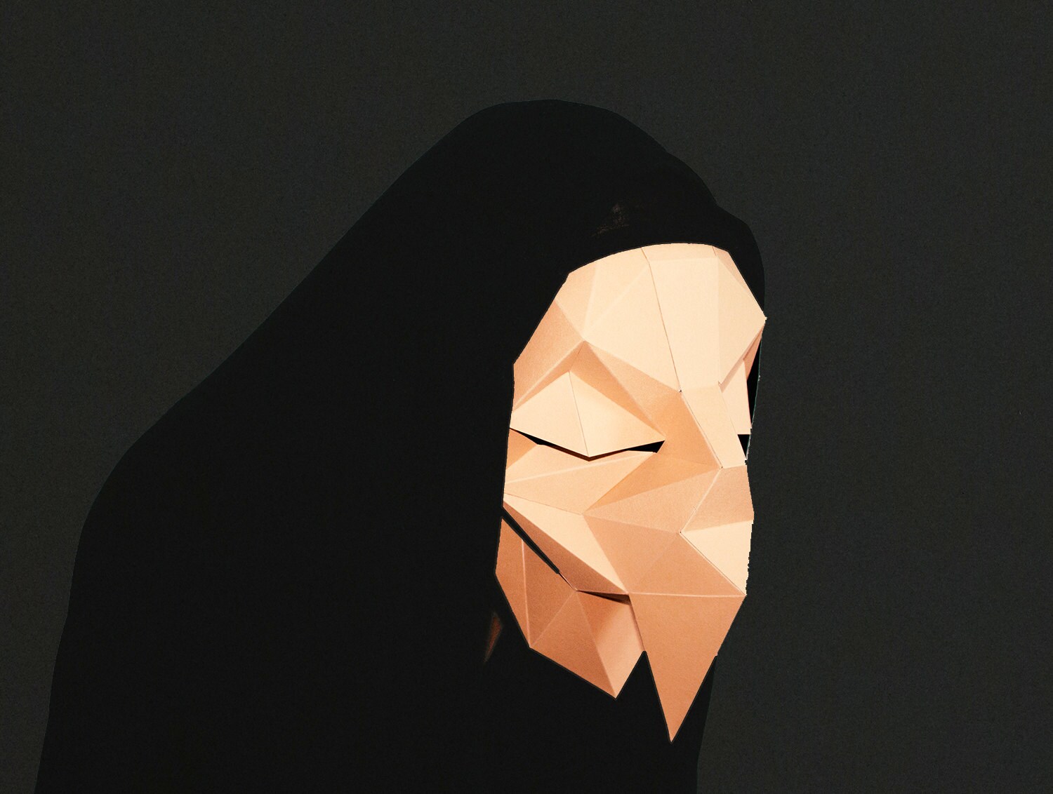 Witch Mask Witch Costume 3D Paper Craft Template Halloween | Etsy