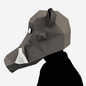 DIY Warthog Mask, Wild Boar Mask, Paper Craft Template, Halloween Mask ...