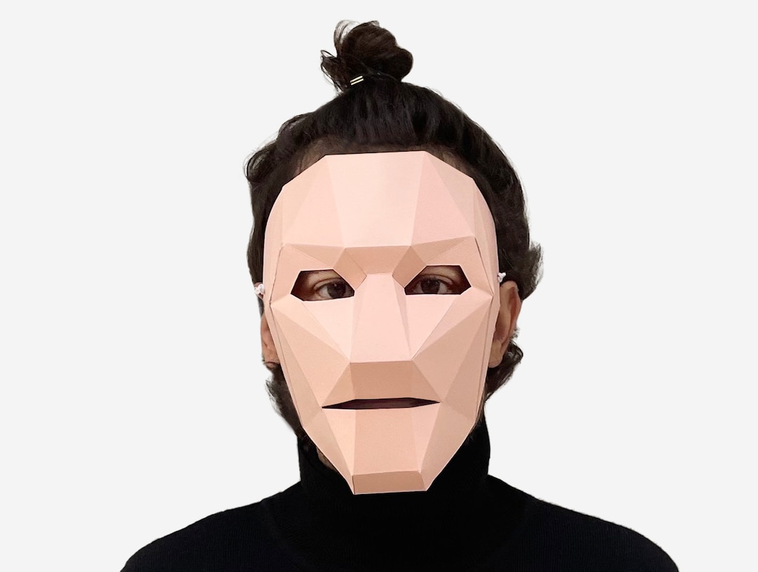 Low Poly Snake Face Mask, Paper Craft Template (PDF Download) - Etsy