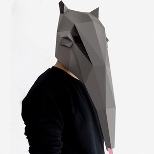 DIY Anteater Mask, 3D Paper Craft Template, Halloween Mask, Printable ...