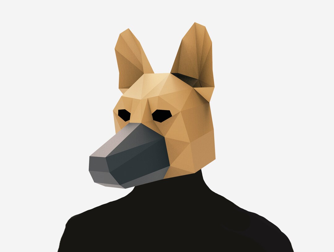 DIY German Shepherd Mask Paper Craft Template Shepherd Mask - Etsy