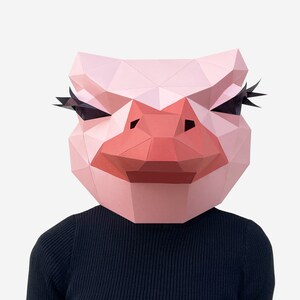 Low Poly Ostrich Mask – DIY Paper Craft Safari Animal Costume (digital ...