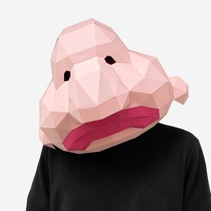 Blobfish Mask, Fish Mask, Paper Craft Template, DIY Printable Animal ...