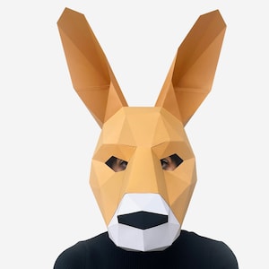 Kangaroo Mask Paper Craft Template DIY Printable Animal - Etsy