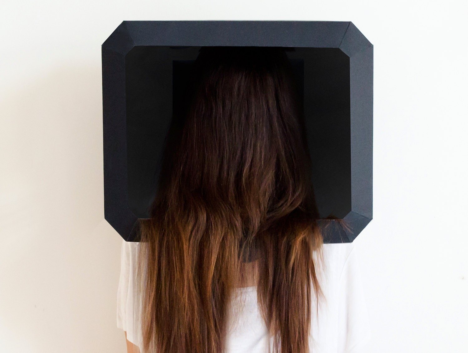 DIY TV Monitor Mask TV Head 3D Paper Craft Template | Etsy