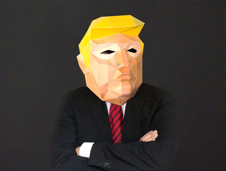 Donald Trump Mask, Politician Mask, DIY Donald Trump Paper Mask, Donald ...