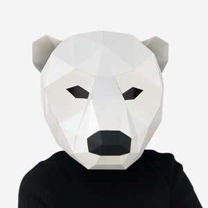 Polar Bear Mask, DIY Bear Costume, Printable Animal Mask, Instant Pdf ...