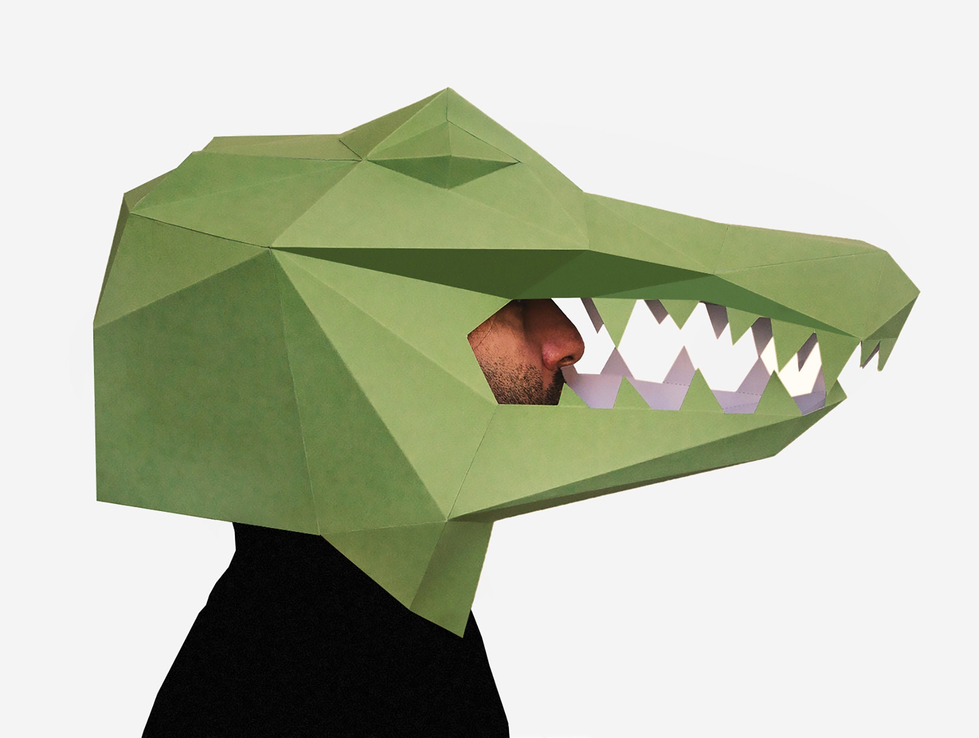 DIY Alligator Mask Crocodile Mask Template Paper Craft - Etsy