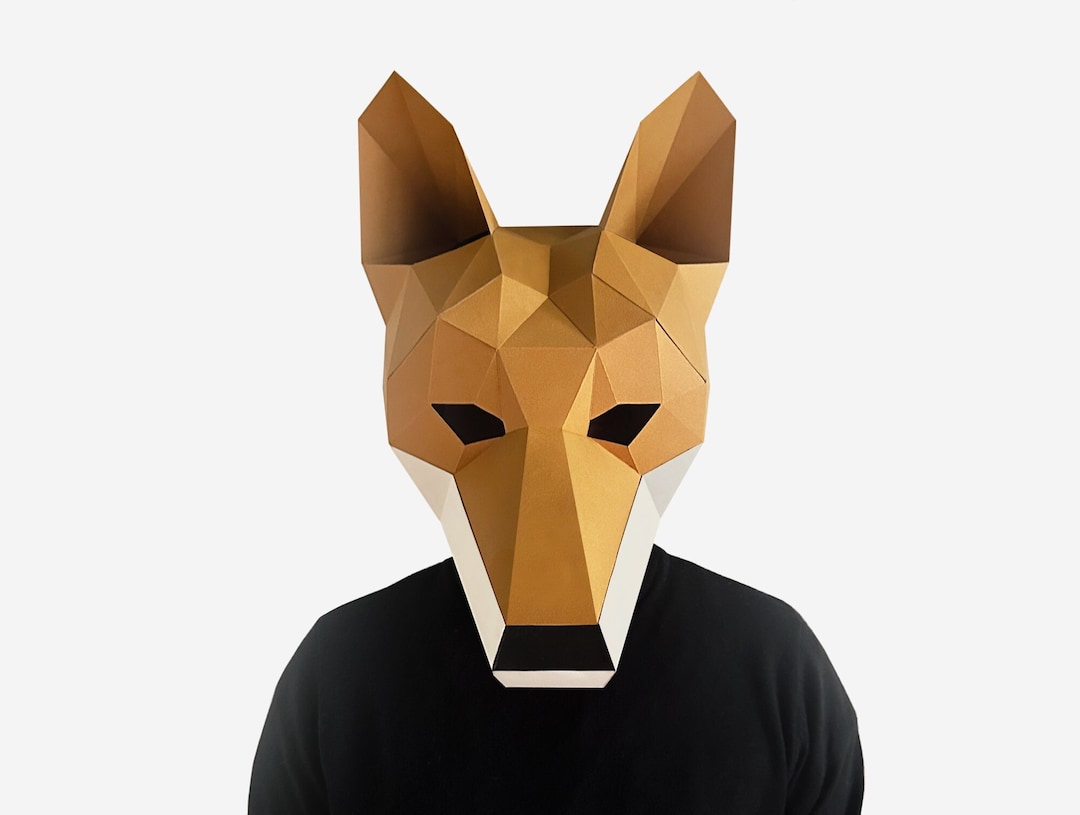 DIY Dingo Paper Mask, Paper Craft Template, Wild Dog Mask, DIY ...