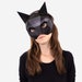 Cat Half Mask, Halloween Mask, Black Cat Mask, DIY Printable Animal ...