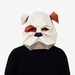 Bulldog Mask, Dog Mask, Paper Craft Template, DIY Printable Animal Mask ...