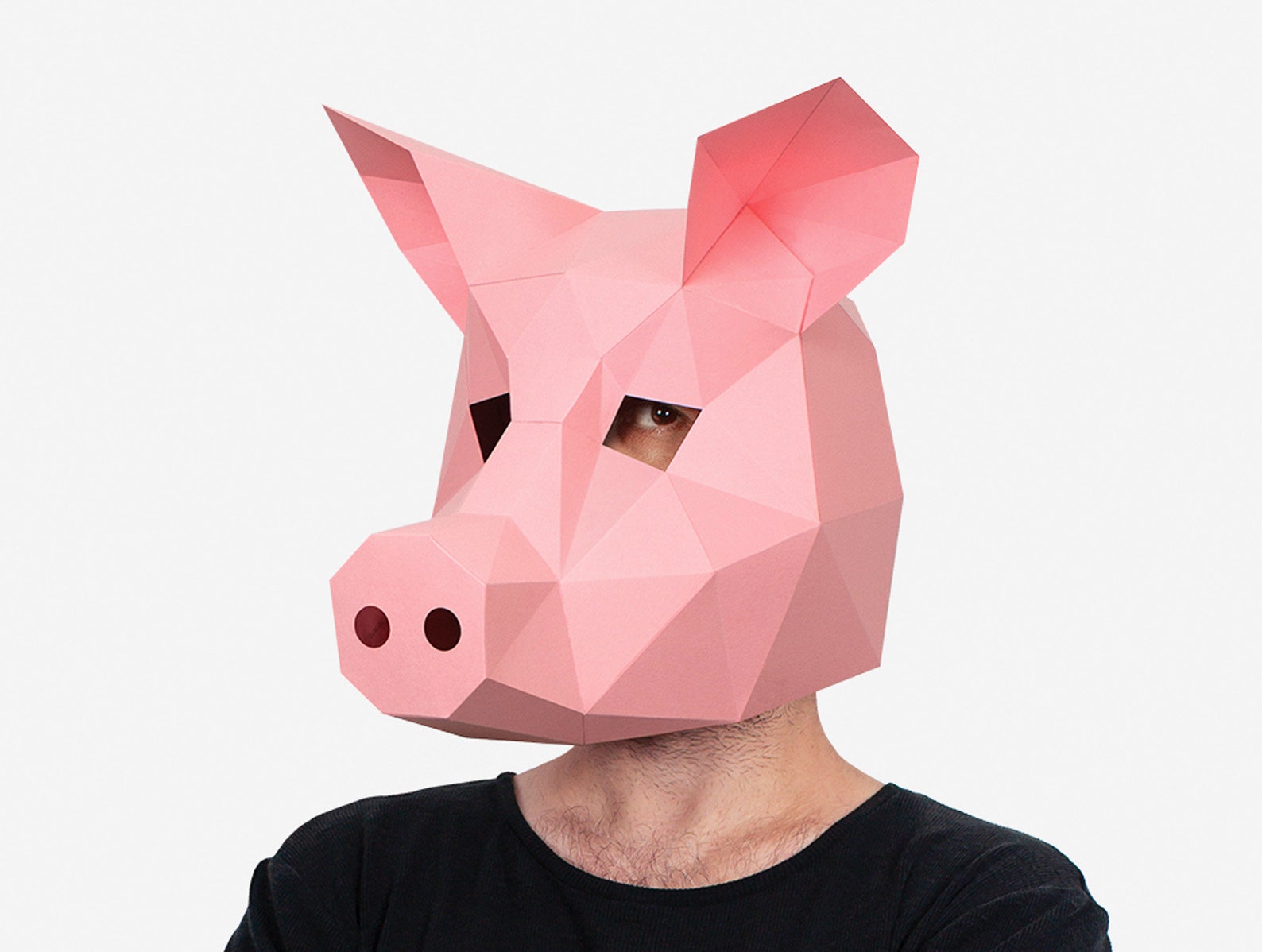 Pig Mask Pig Paper Craft Template DIY Printable Animal Mask - Etsy