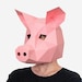 Pig Mask, Pig Paper Craft Template, DIY Printable Animal Mask, Instant ...