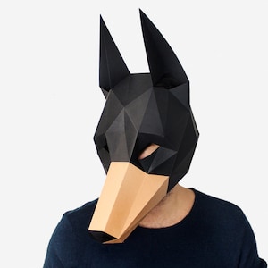 Dog Mask, Doberman, DIY Printable Animal Mask, Instant Pdf Download, 3D ...