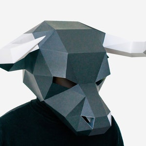 Bull Mask, New Year's Eve Mask, DIY Printable Animal Head, Instant Pdf ...