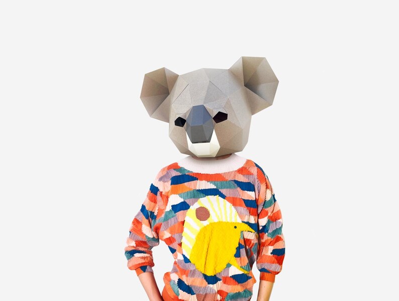 Cute Koala Mask, Koala Bear Paper Craft Template, DIY Printable Animal ...