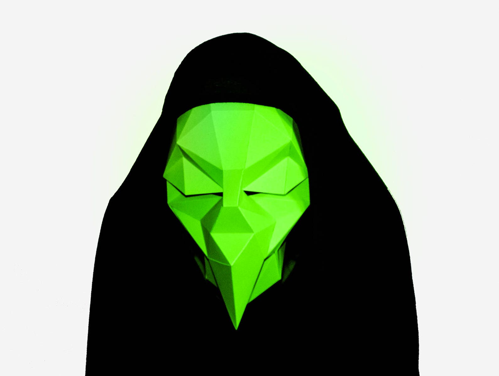 Witch Mask Witch Costume 3D Paper Craft Template Halloween | Etsy