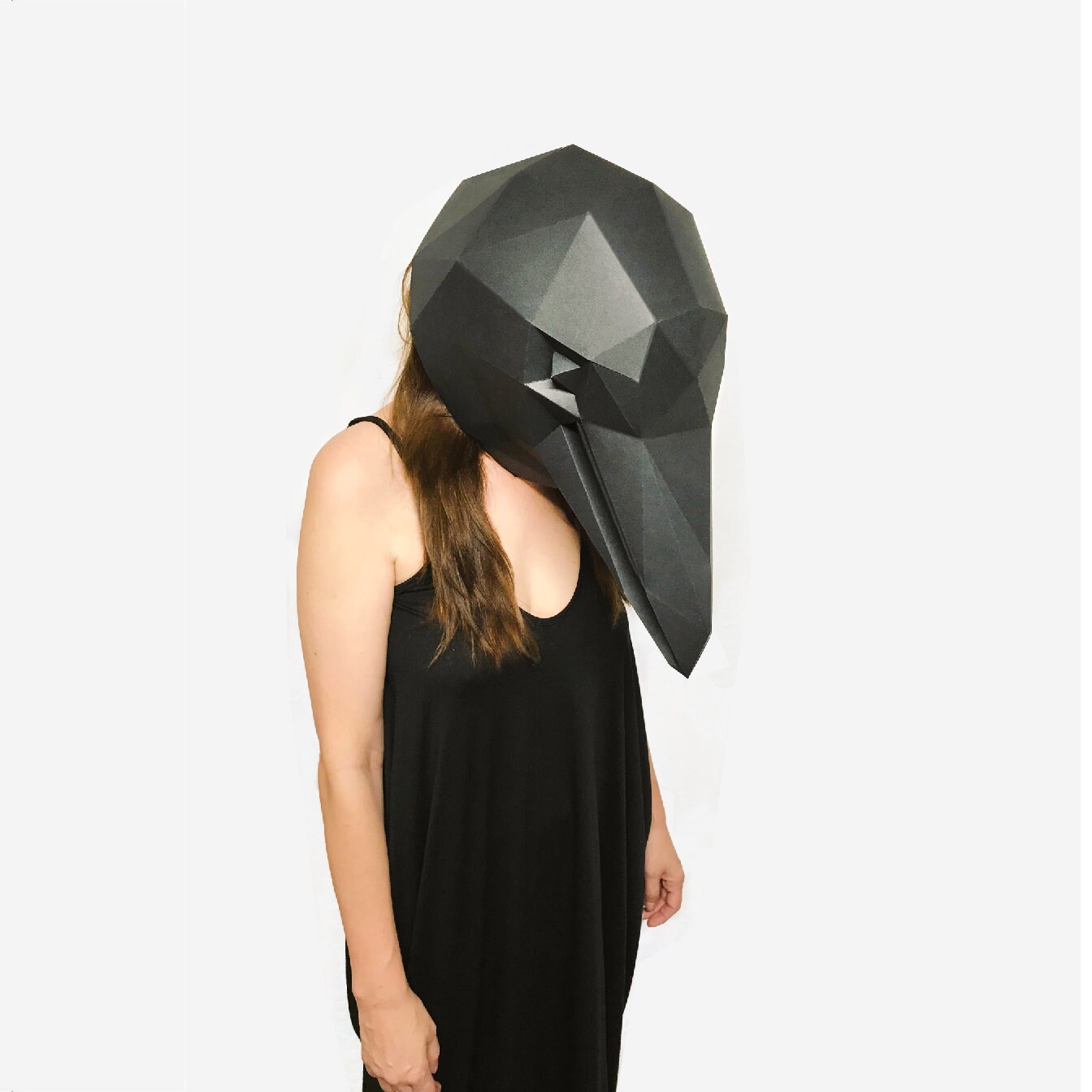 DIY Low Poly Raven Mask, Printable 3D Papercraft (PDF Download) - Etsy
