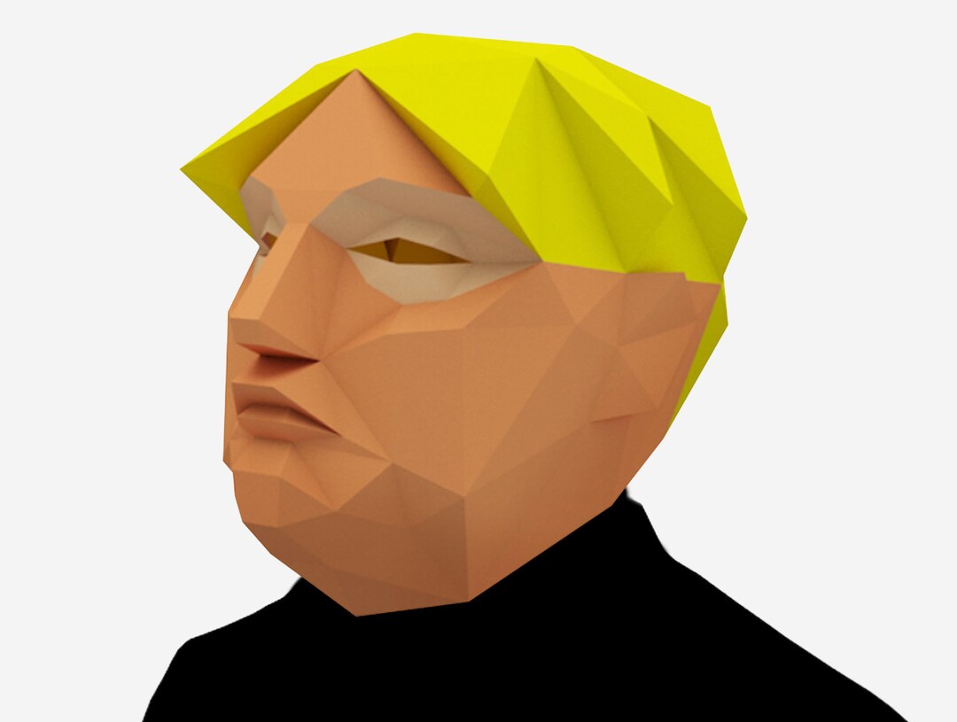 Donald Trump Mask With a Bowl Cut, DIY Trump Head, Instant Pdf Download ...