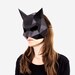 Cat Half Mask, Halloween Mask, Black Cat Mask, DIY Printable Animal ...