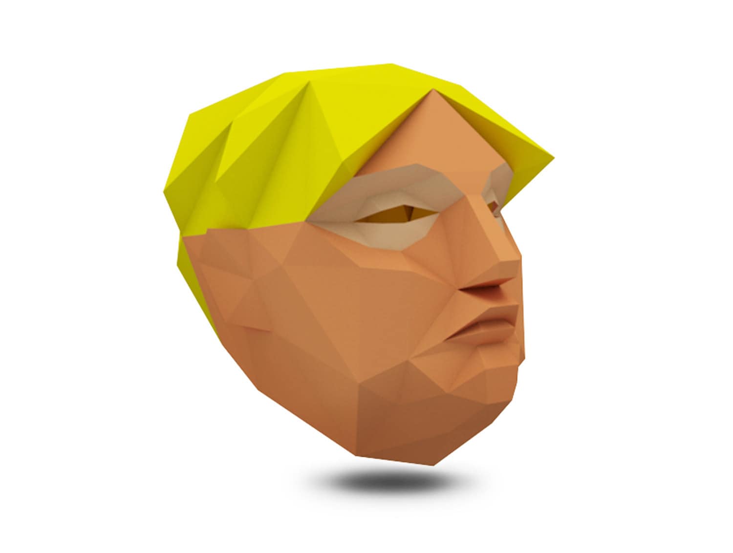 Donald Trump Mask with a Bowl Cut DIY Trump Head Instant Pdf | Etsy