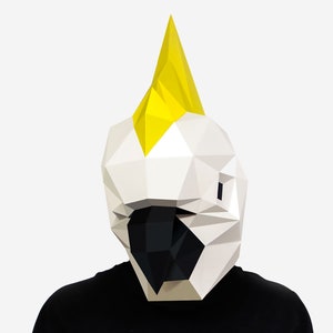 DIY Cockatoo Mask, Bird Mask, Halloween Mask, Paper Craft Template ...