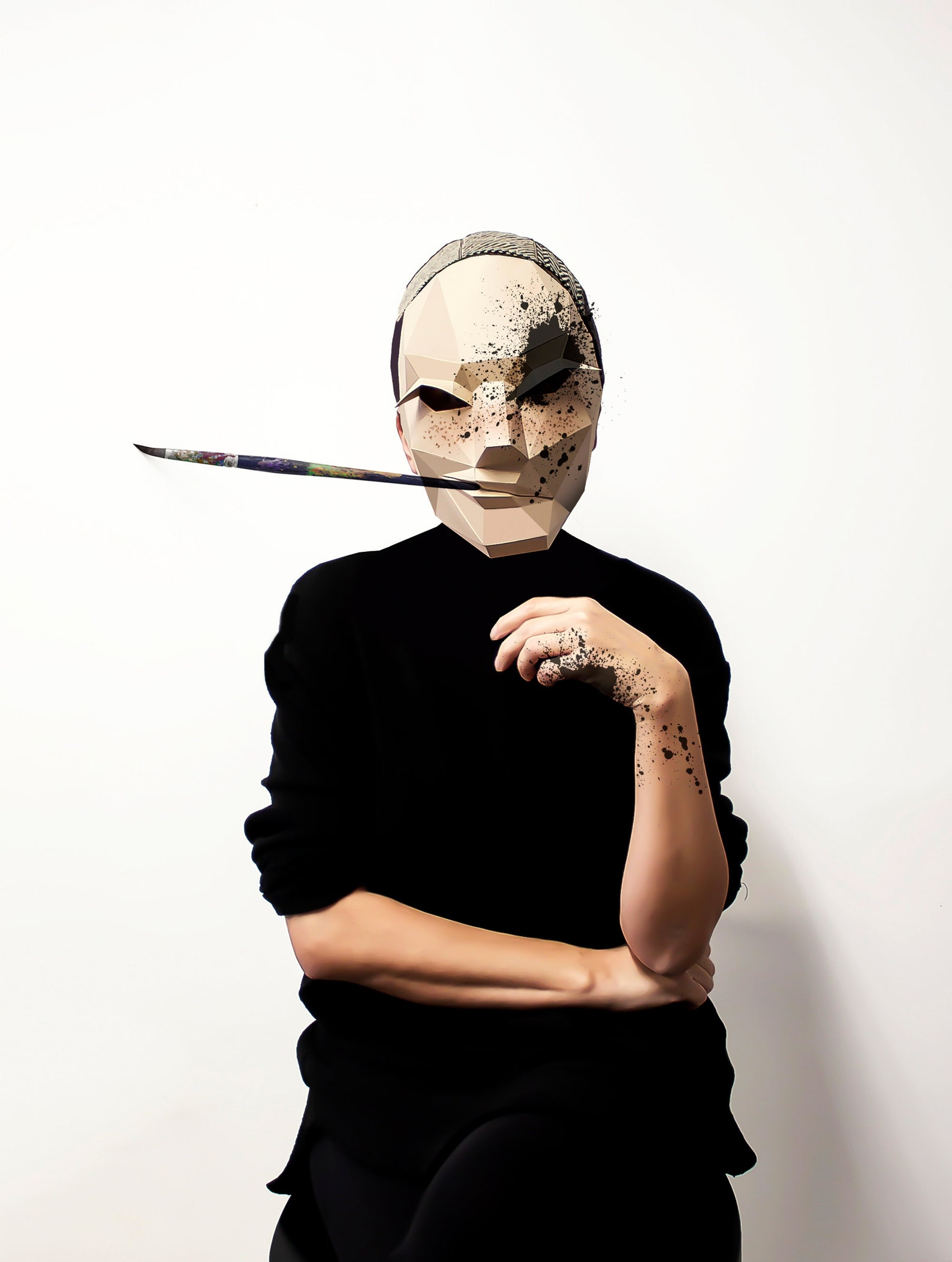 Diva Mask Grinning Human Face Mask Halloween Mask - Etsy