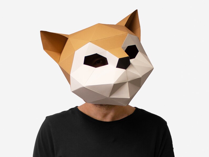 Diy Cat Mask Template Paper Craft Kitten Mask Diy Printable Etsy