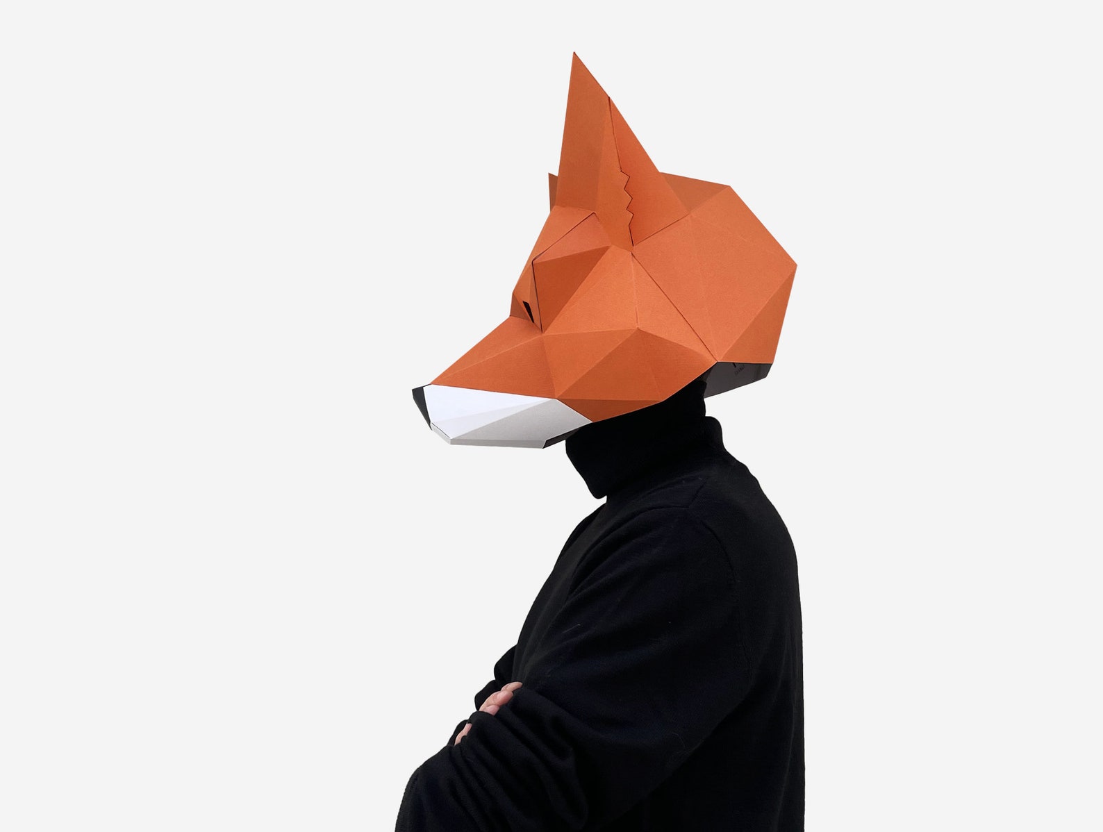 DIY Fox Mask Template, 3D Low Poly Paper Craft (PDF Download) - Etsy