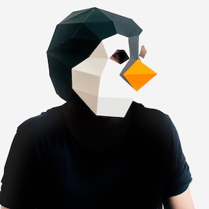 DIY Penguin Mask, 3D Papercraft Template (PDF Download) - Etsy