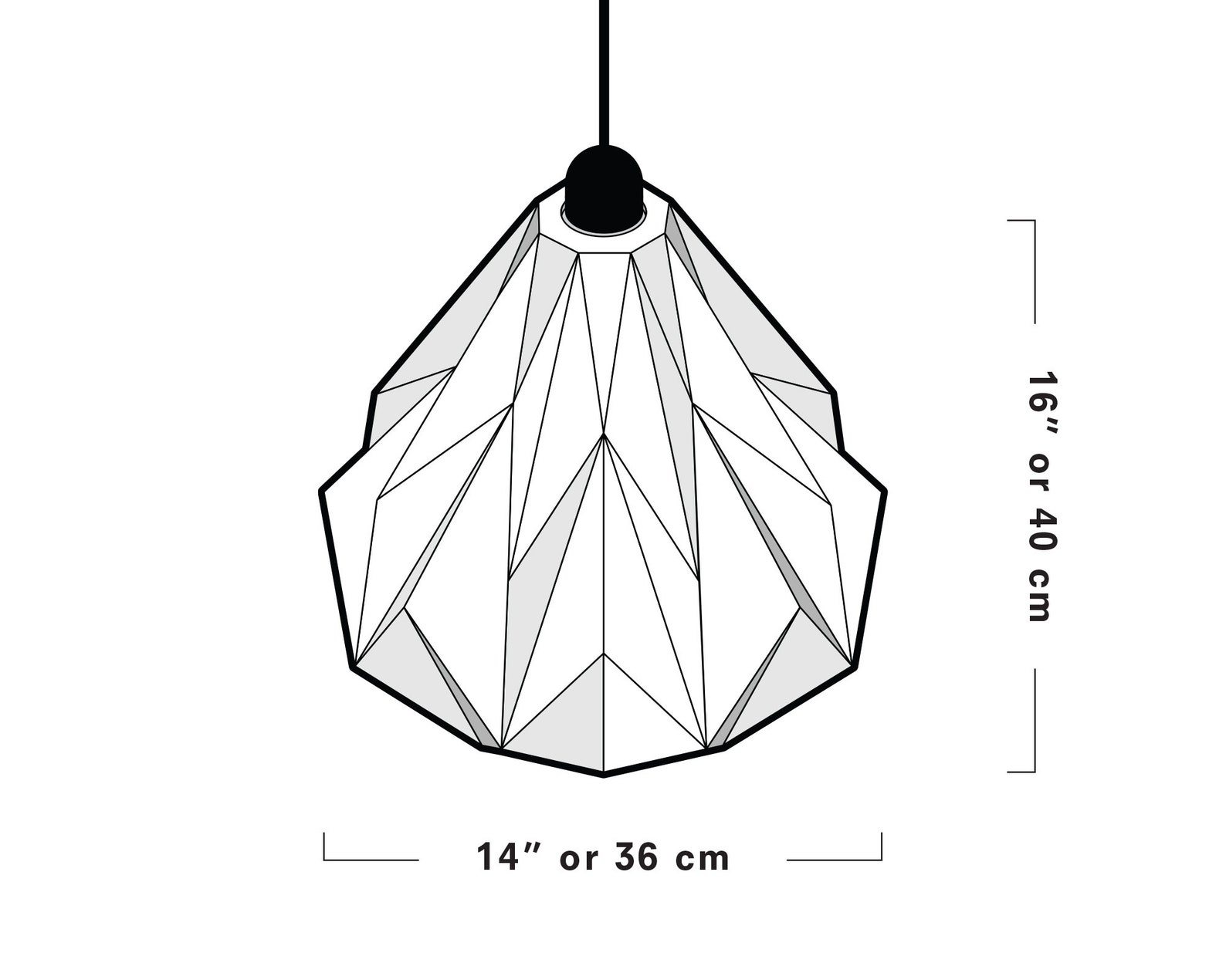 Origami Lamp Shade, DIY Paper Lampshade, Dreamy Home Decor, Printable ...