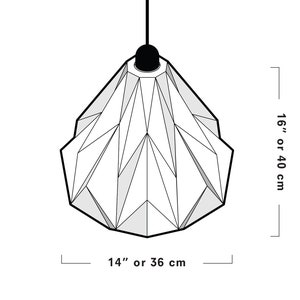 Origami Lamp Shade, DIY Paper Lampshade, Dreamy Home Decor, Printable ...