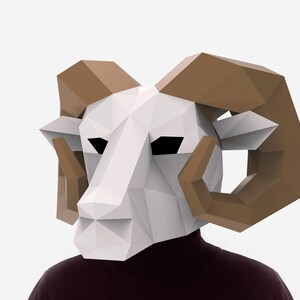 DIY Ram Mask Template, Paper Craft, DIY Printable Mask, Instant Pdf ...