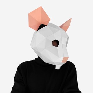 Mouse Mask, Rat Paper Craft Template, DIY Printable Animal Mask ...